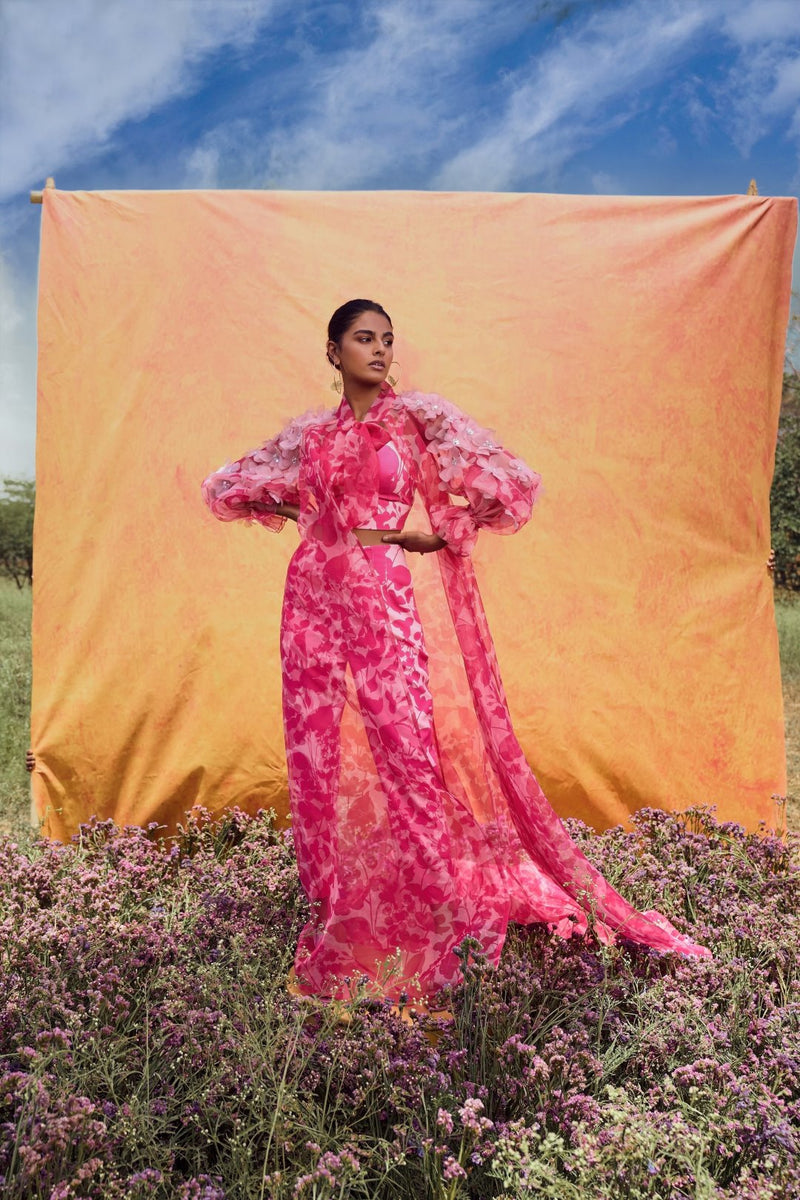 Cleo Billowing Cape Set – Pankaj & Nidhi